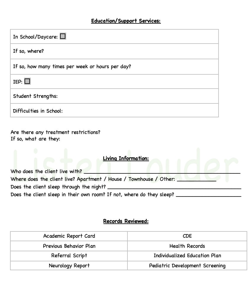 Functional Behavior Assessment (FBA) Editable Template - Etsy