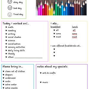 Daily Session Notes **editable Template** - Etsy