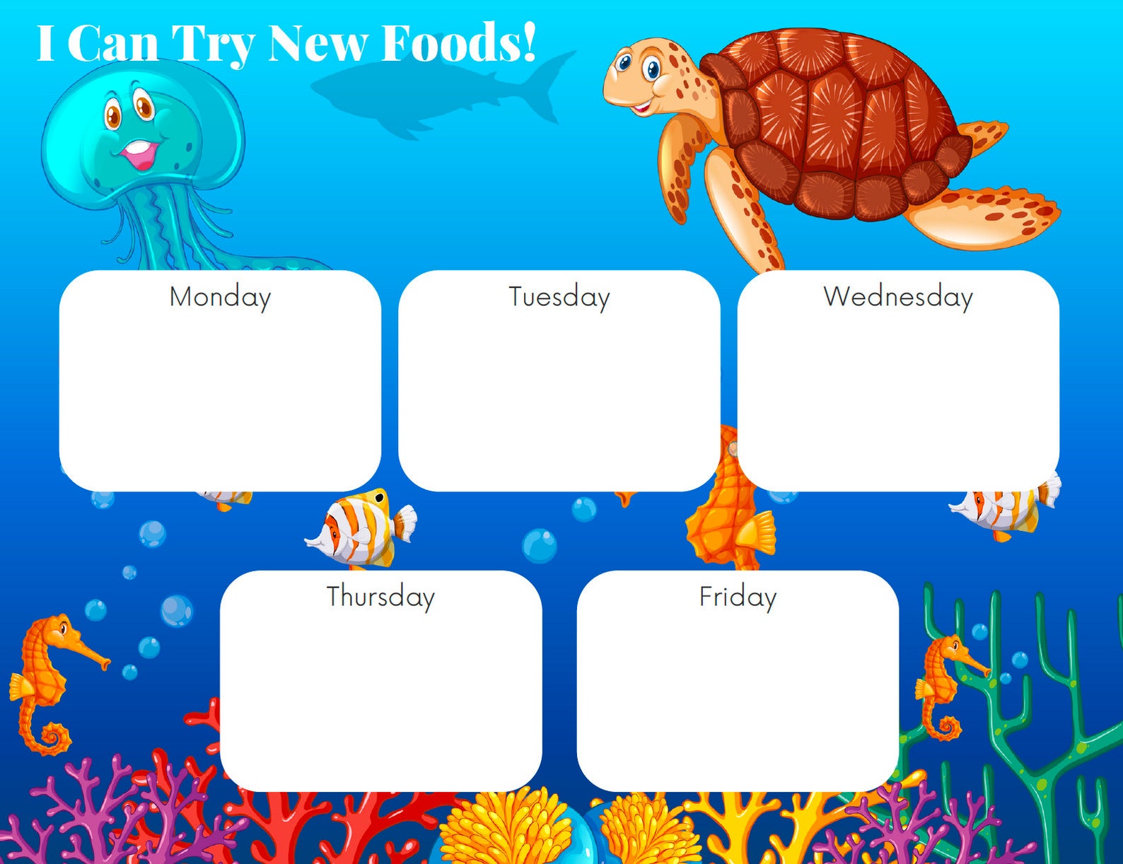 Trying New Foods Tracker for Kids - Etsy