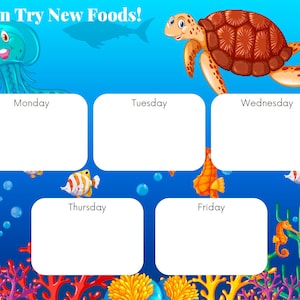 Trying New Foods Tracker for Kids - Etsy
