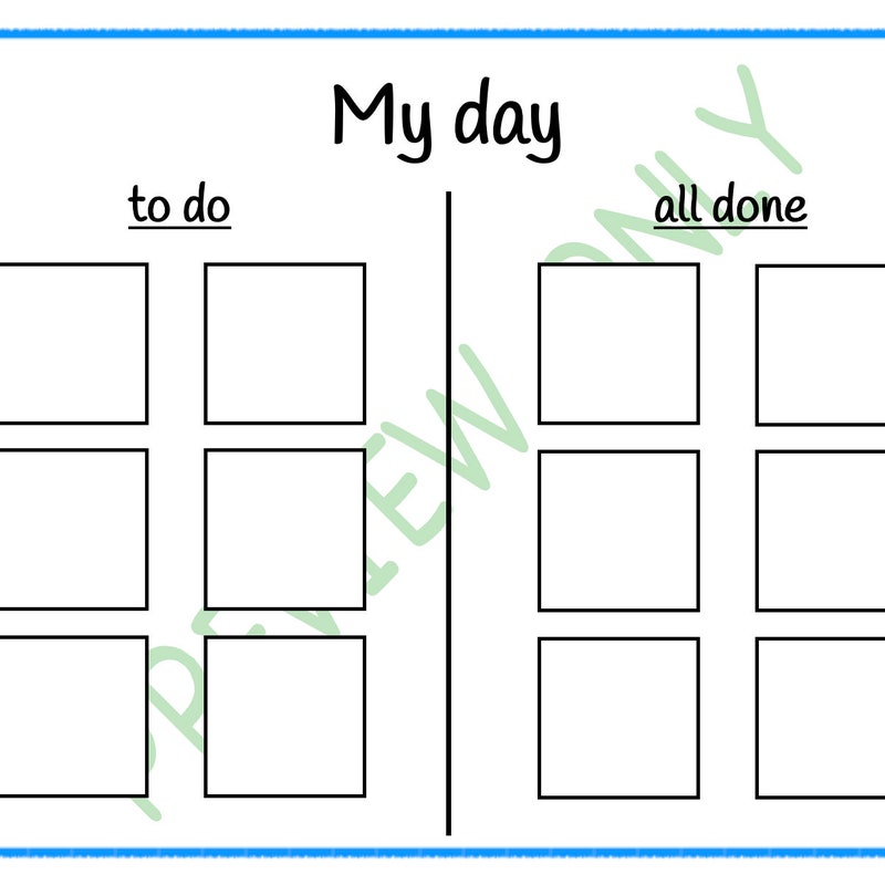 Visual Schedule to Do Done - Etsy