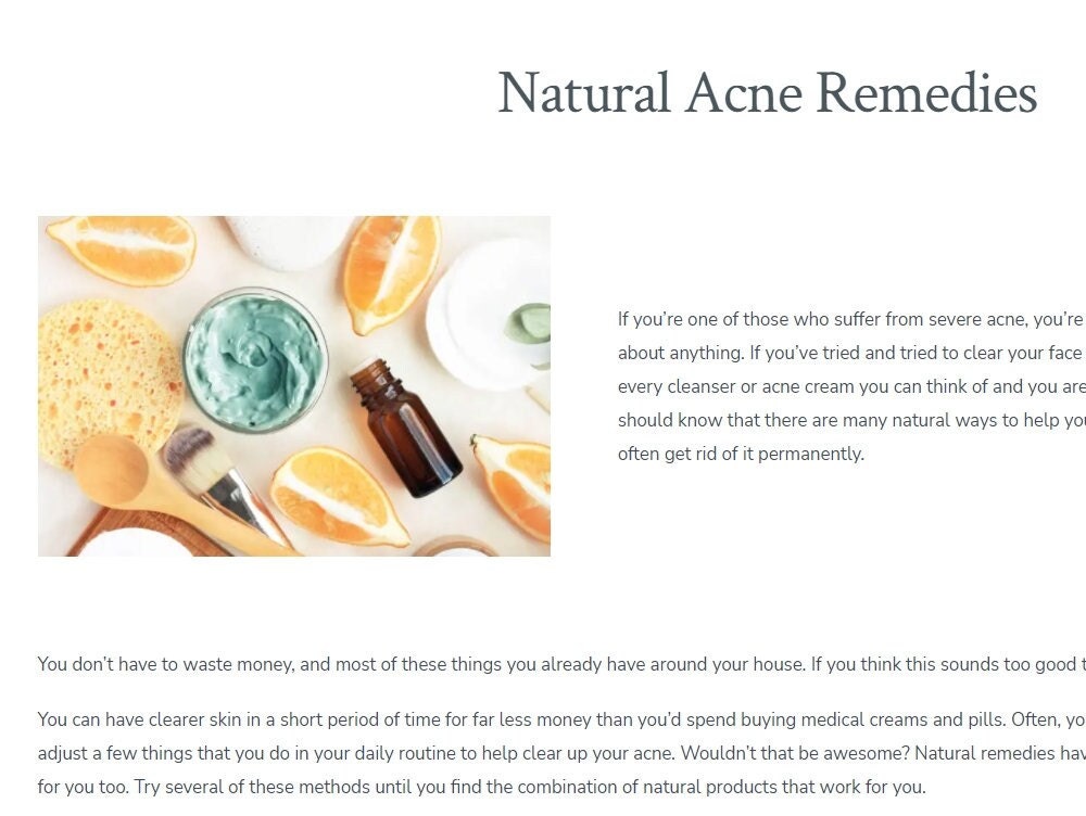 Natural Acne Remedies You Can Make at Home. Improve Your Skin With ...