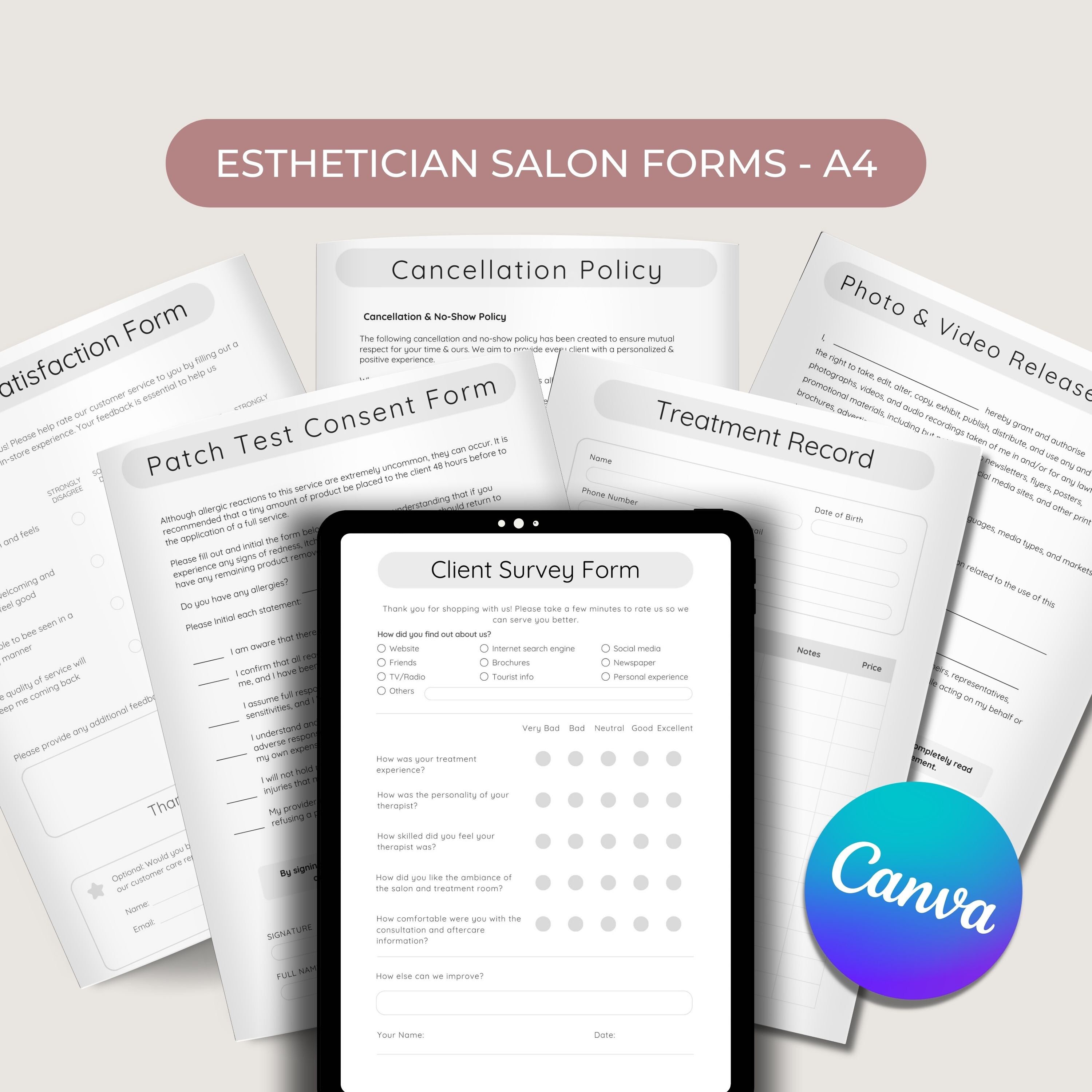 Teeth Whitening Canva Editable Forms Salon Dental Clinic Treatment ...