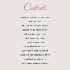 Eyebrow Mapping Canva Editable Manual Tutorial Brow Course Training