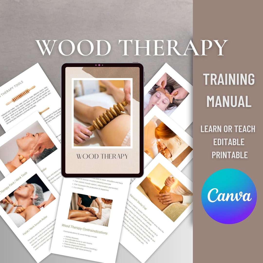 Wood Therapy Canva Editable Manual Training Course Maderoterapia ...