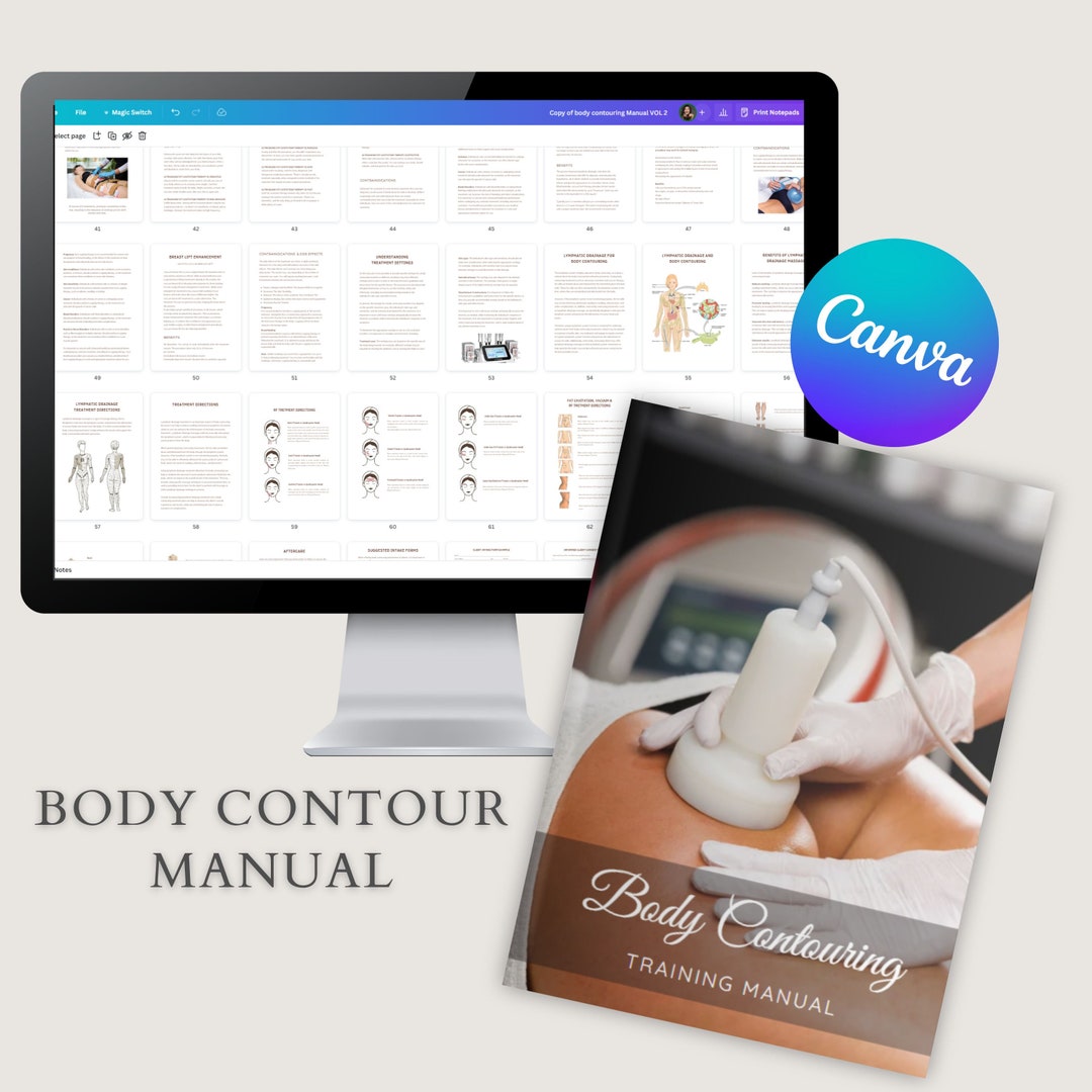 Body Contour Manual Canva Editable Cotouring Training Fat Cavitation ...
