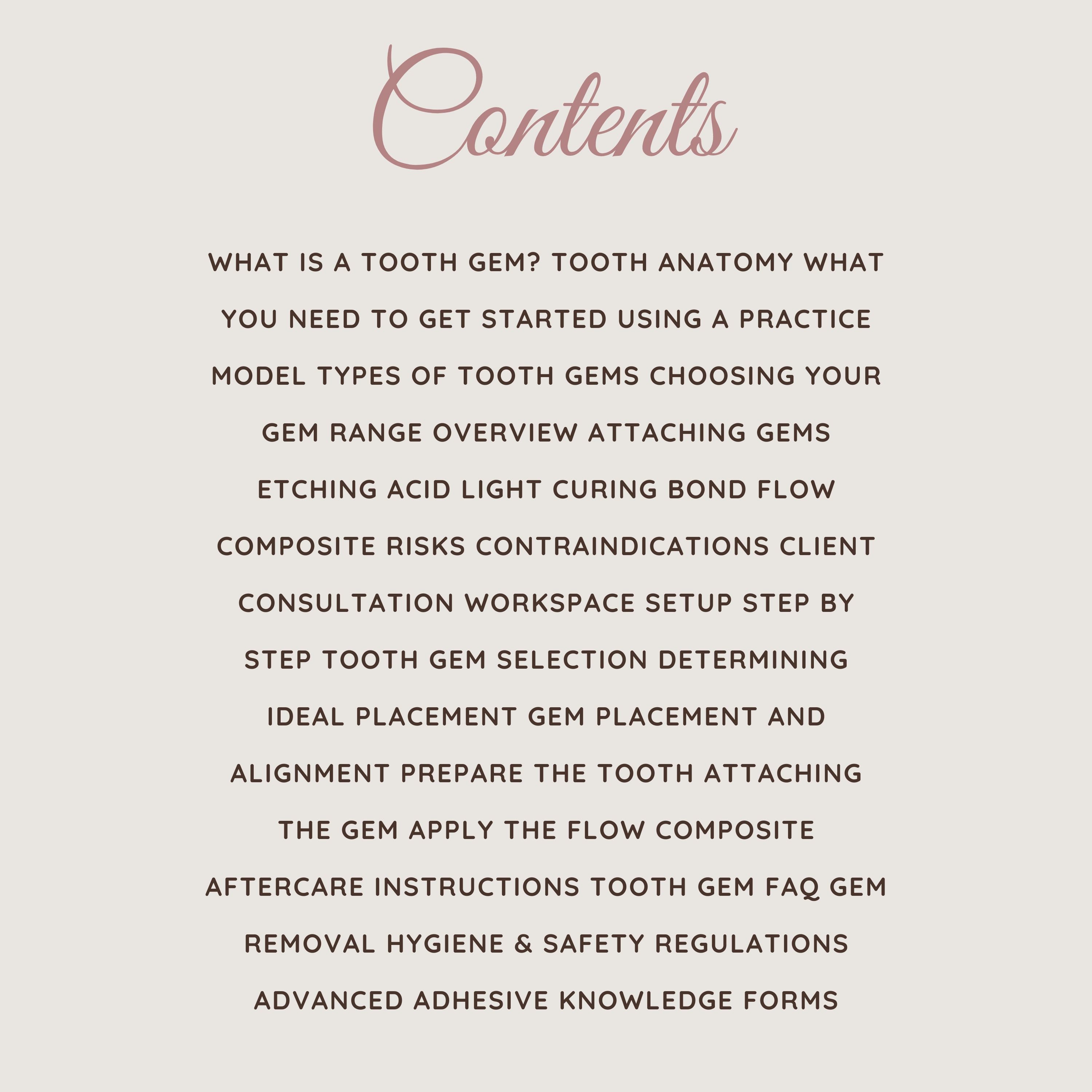 Tooth Gem Canva Editable Training Course Teeth Jewel Manual Template ...