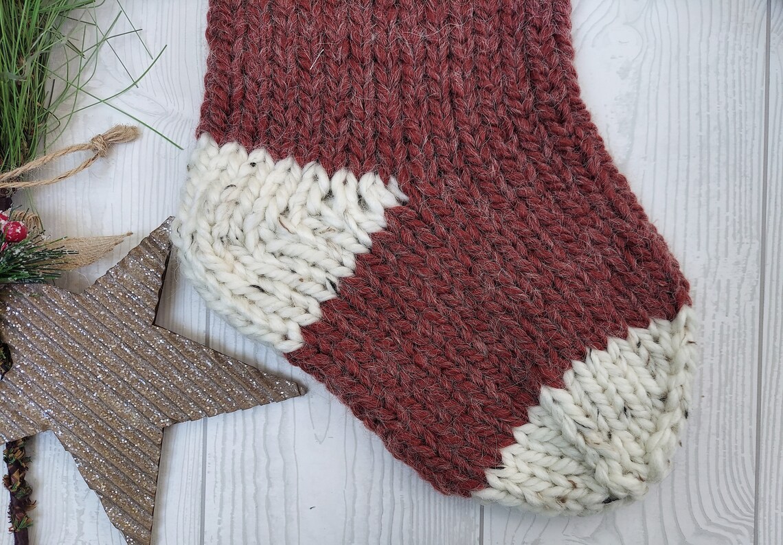 Quick Knit Christmas Stocking Pattern | Digital Download | Super Bulky ...