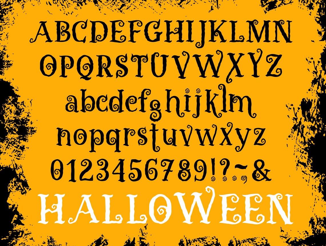 Halloween Font, PNG, SVG, Trick or Treat, Download Files - Etsy