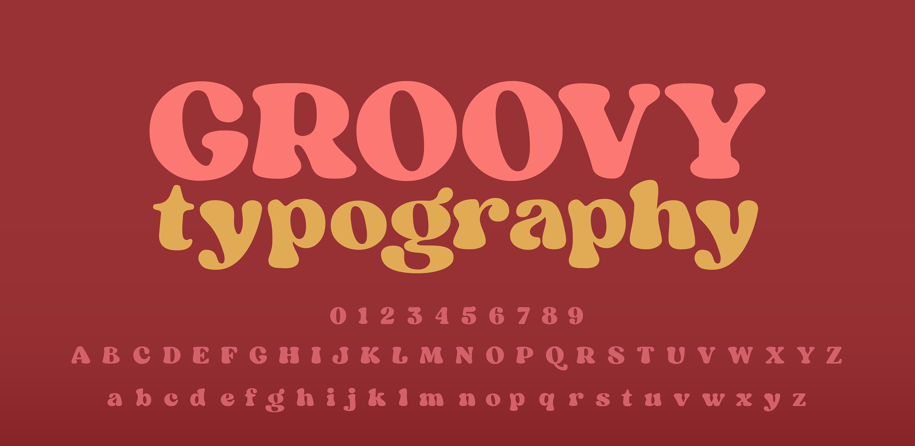 GROOVY FONT PNG, Retro Alphabet Png, Vintage Font Png, Groovy Alphabet ...