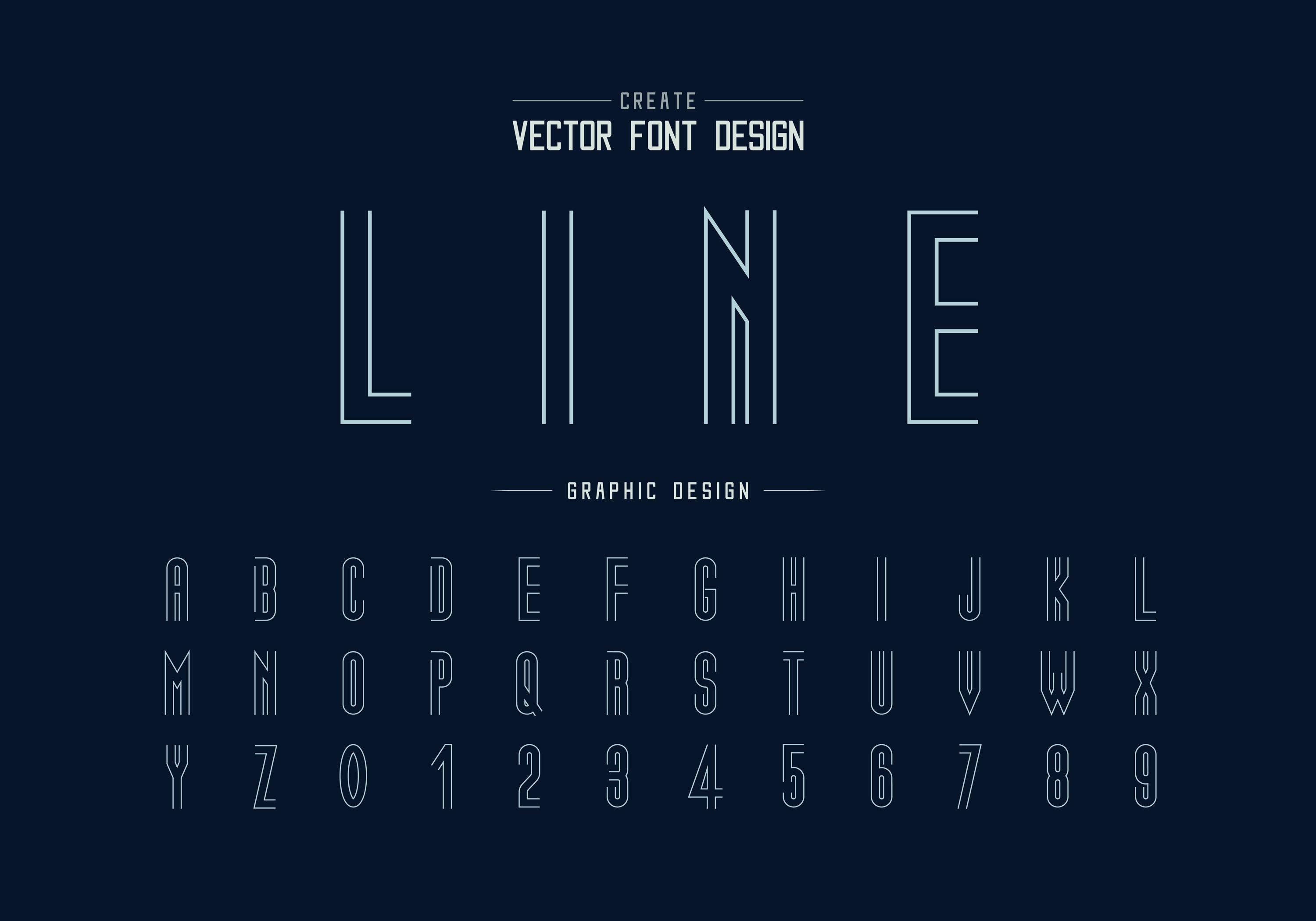 Line Font, Fonts, PNG, SVG, Line, Minimal Font - Etsy