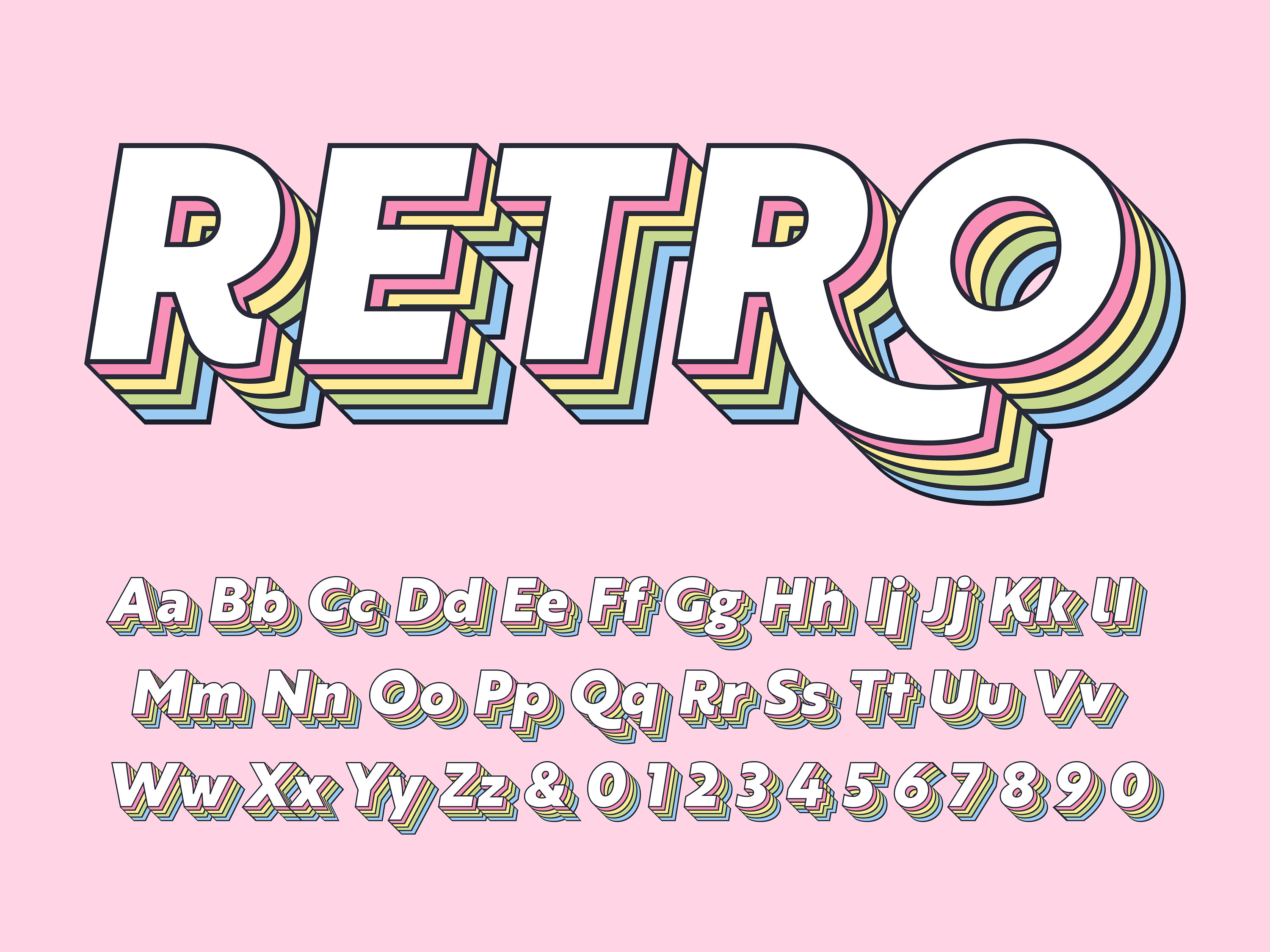 Retro Font PNG, PNG, Font, Retro, Old School Font, Disco PNG - Etsy