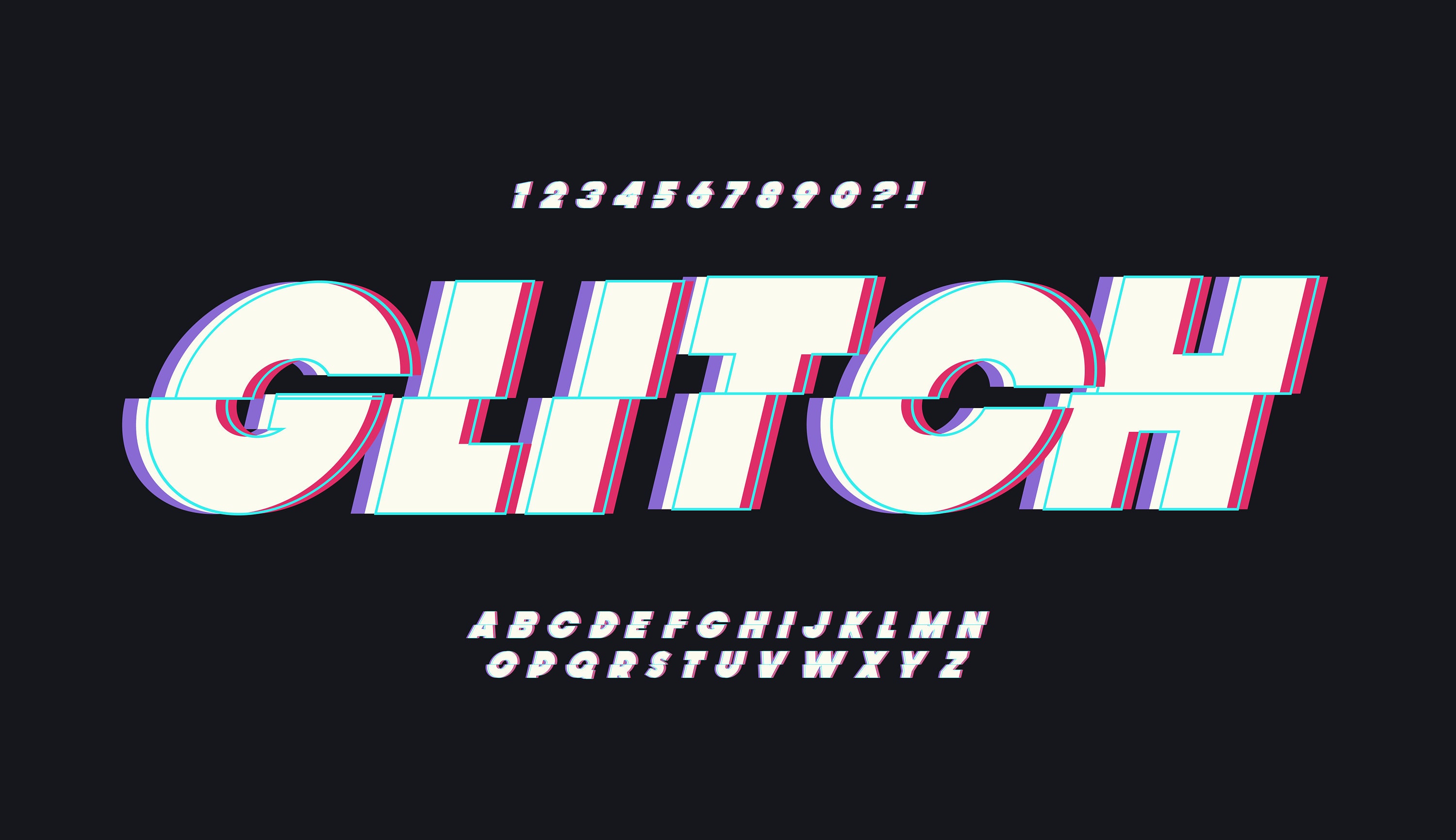 Glitch Font PNG. Downable PNG, Font, Glitch, PNG - Etsy
