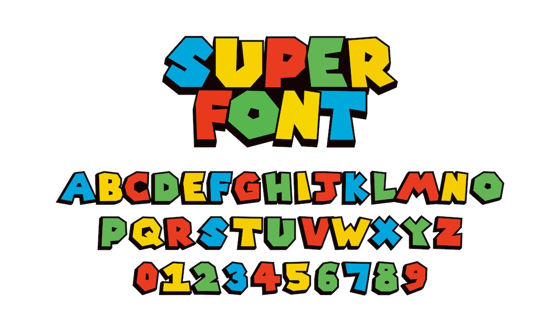 Super Font PNG, Super, PNG, Mario, World, PNG - Etsy