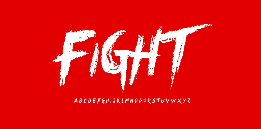 Fight Font, Fight, Font, PNG, SVG, Files - Etsy