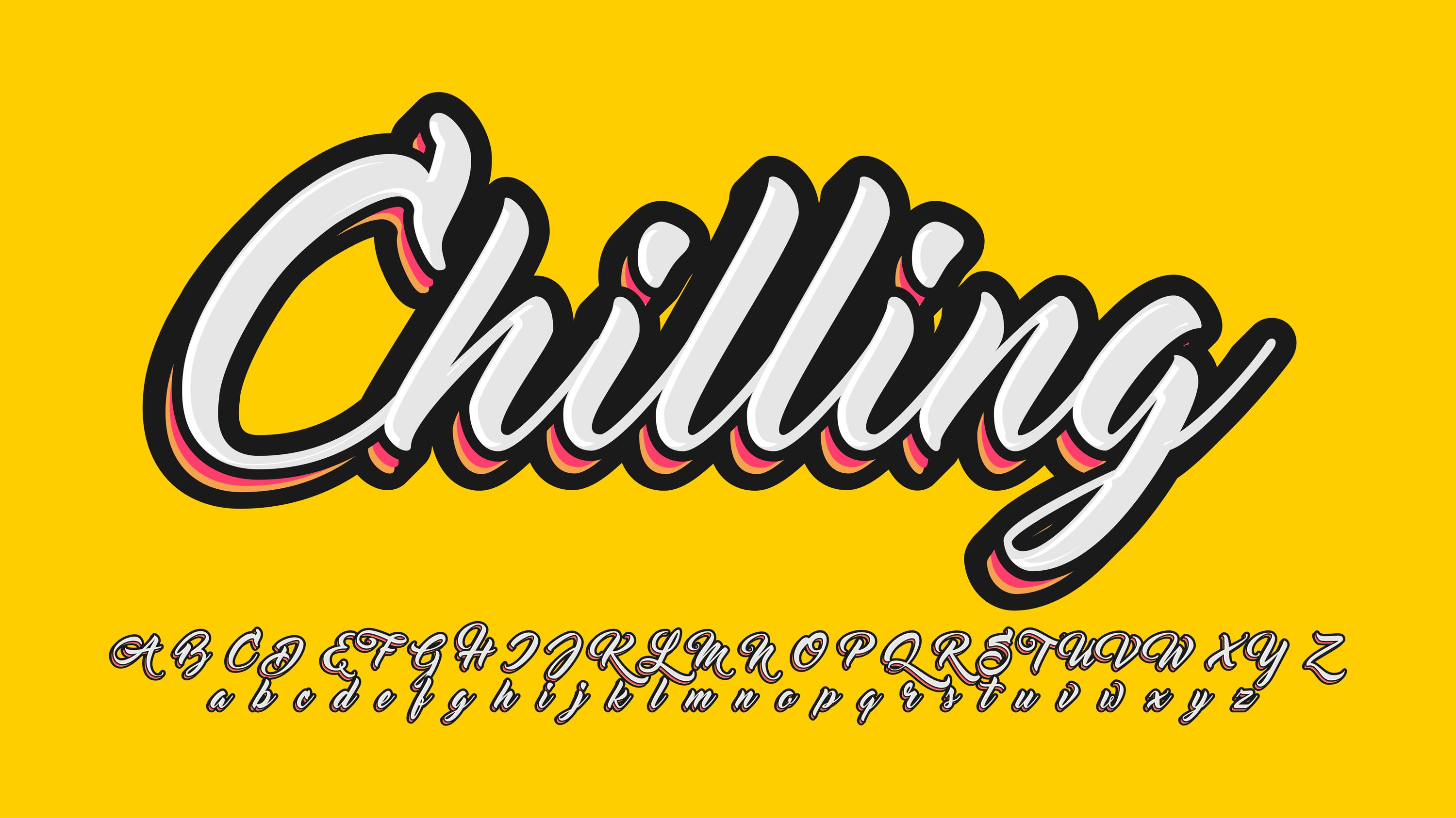 Chilling Font,png, SVG, Chilling, Chill, Fonts - Etsy