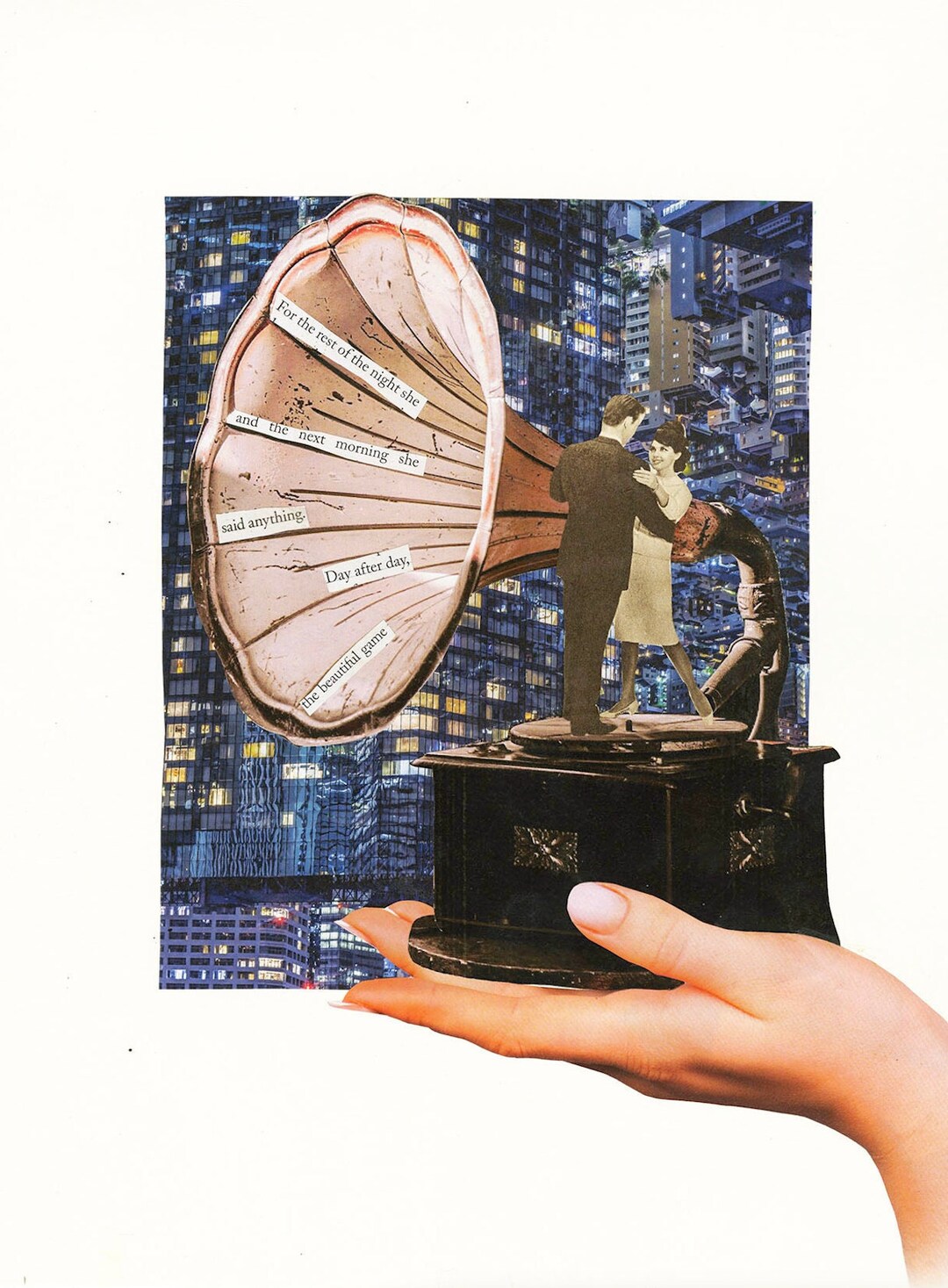 Same Song Every Night -collage Art Print A4 - Etsy