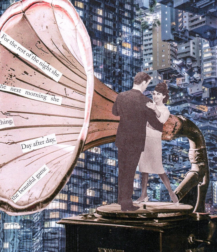 Same Song Every Night -collage Art Print A4 - Etsy