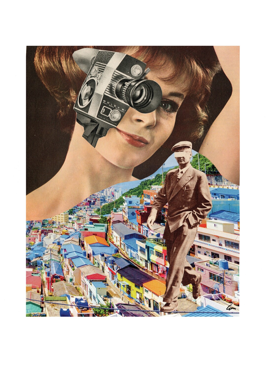 Searching for a Man collage Art Print A4 - Etsy