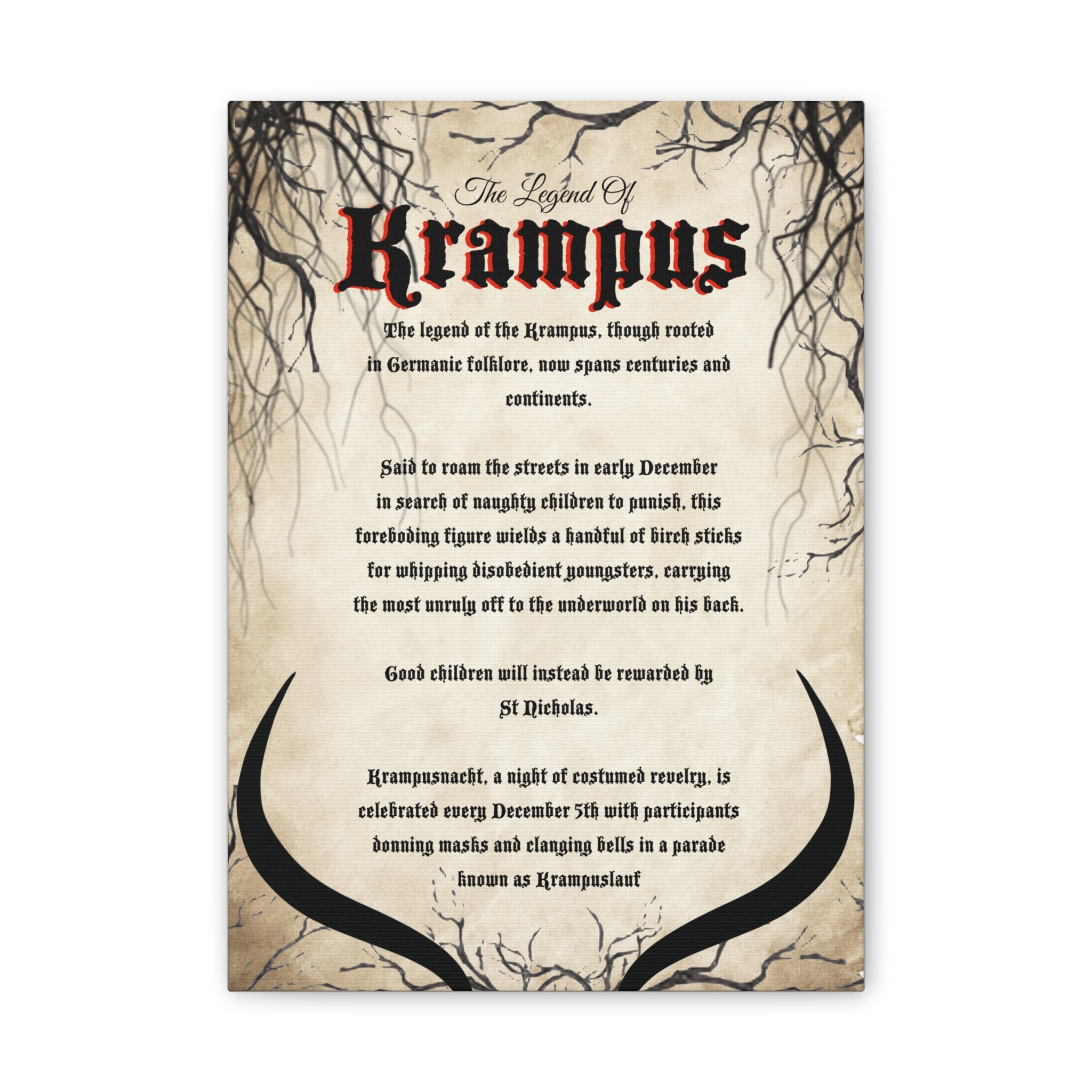 Legend of Krampus Canvas - Etsy