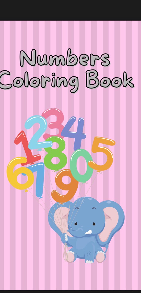 Numbers Coloring Book | Etsy