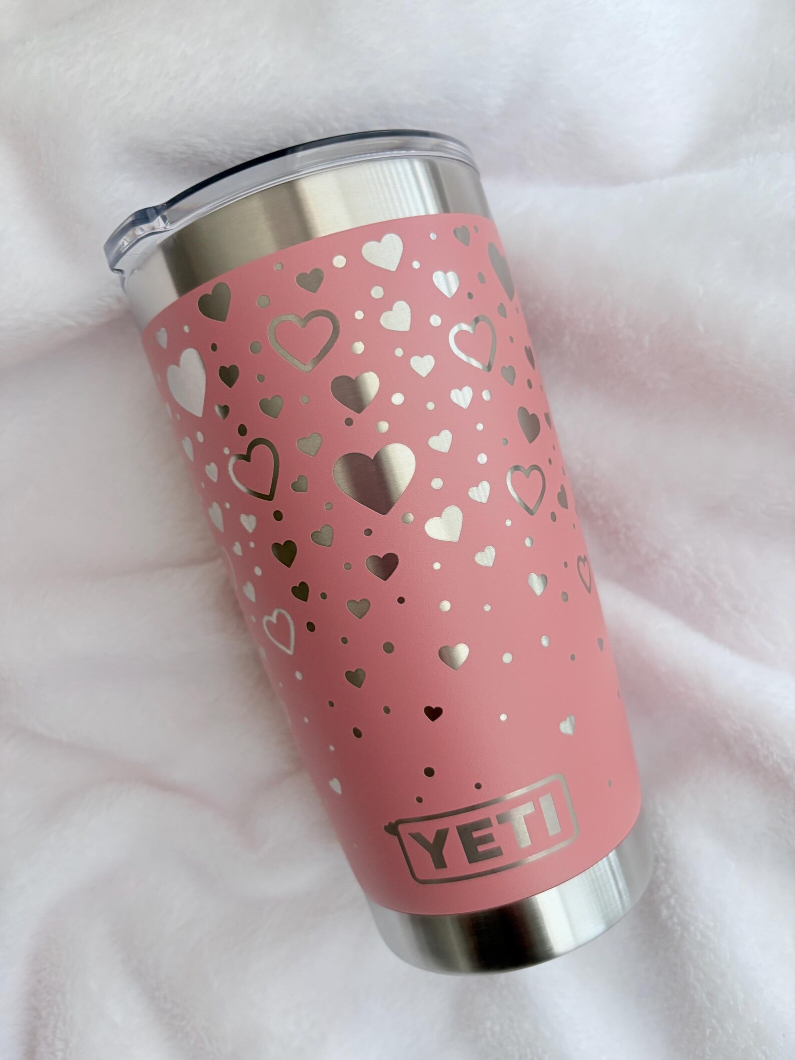 20oz Engraved Yeti Rambler| 20oz Valentine Tumbler | 20oz Hearts Shower ...