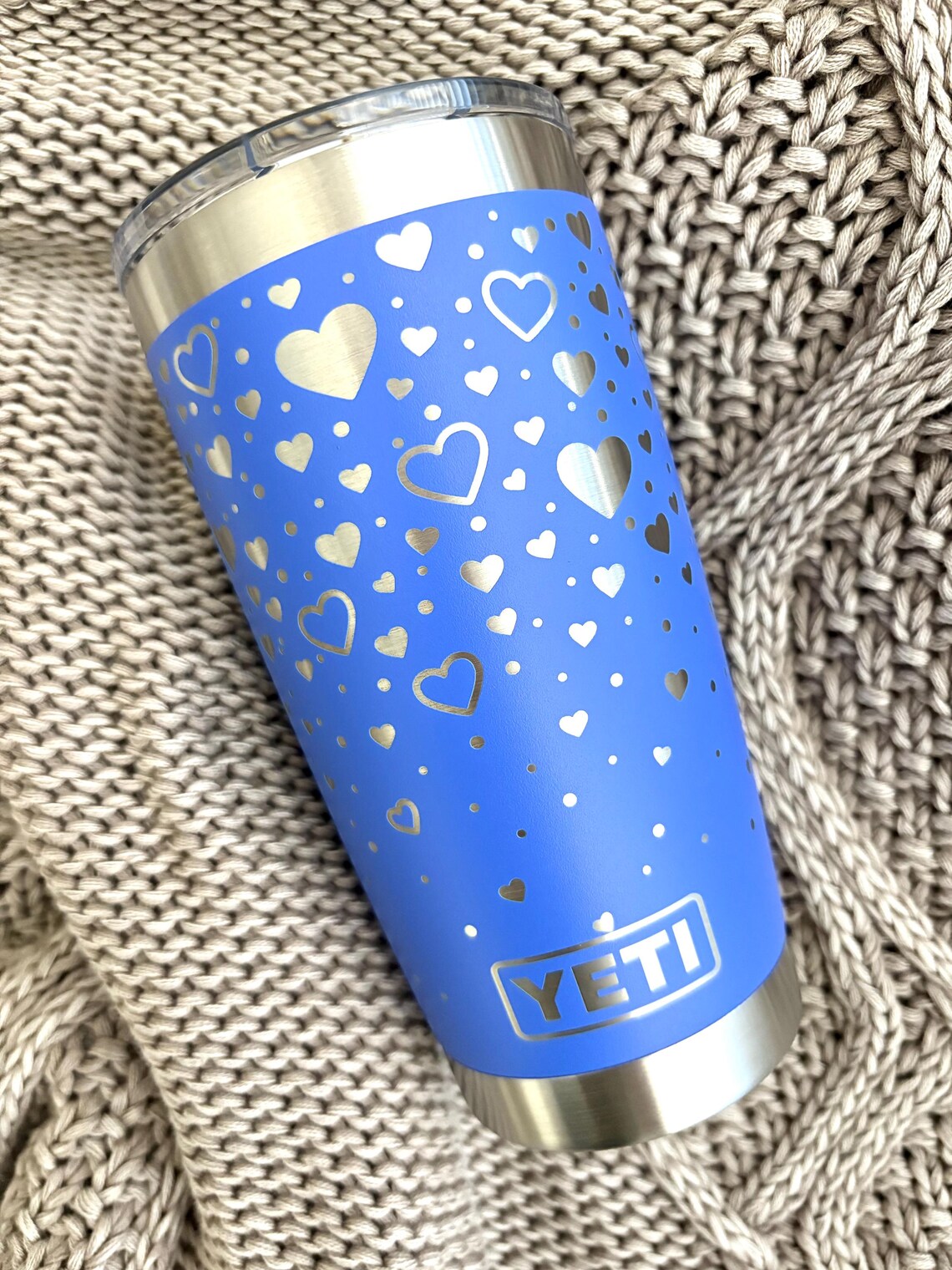 20oz Engraved Yeti Rambler| 20oz Valentine Tumbler | 20oz Hearts Shower ...