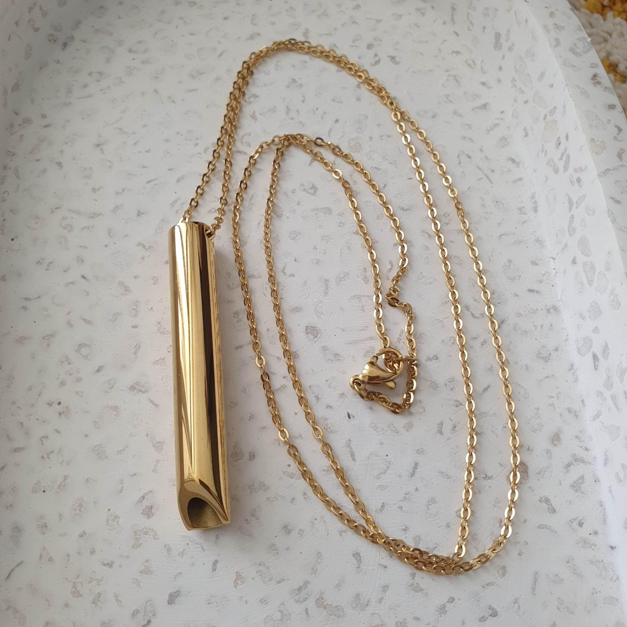 Meditation Whistle Anxiety Relief Breathing Necklace - Etsy