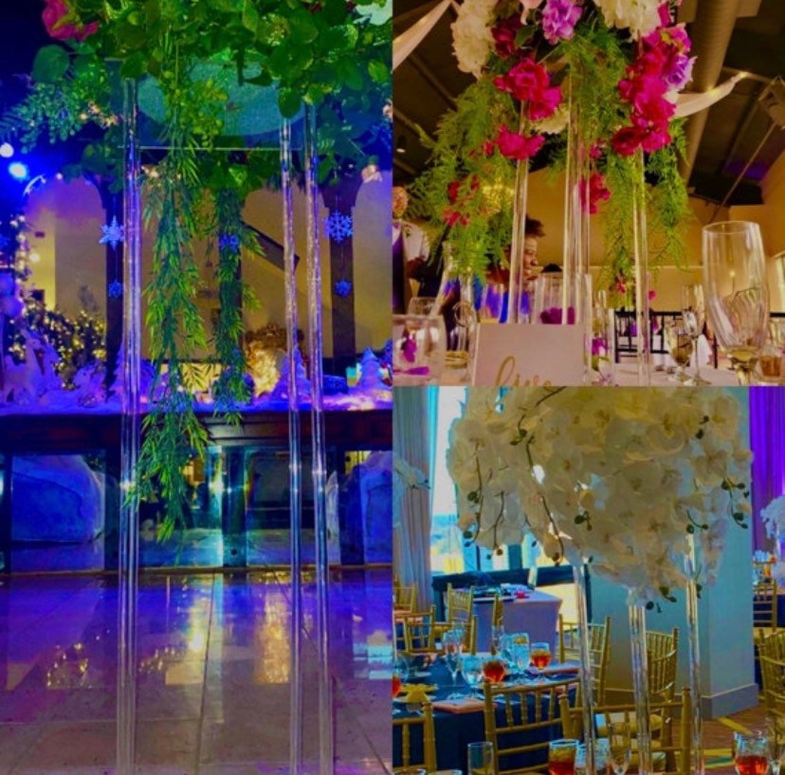 Set of 5 24 Tall Acrylic Wedding Stands centerpiece Riser - Etsy