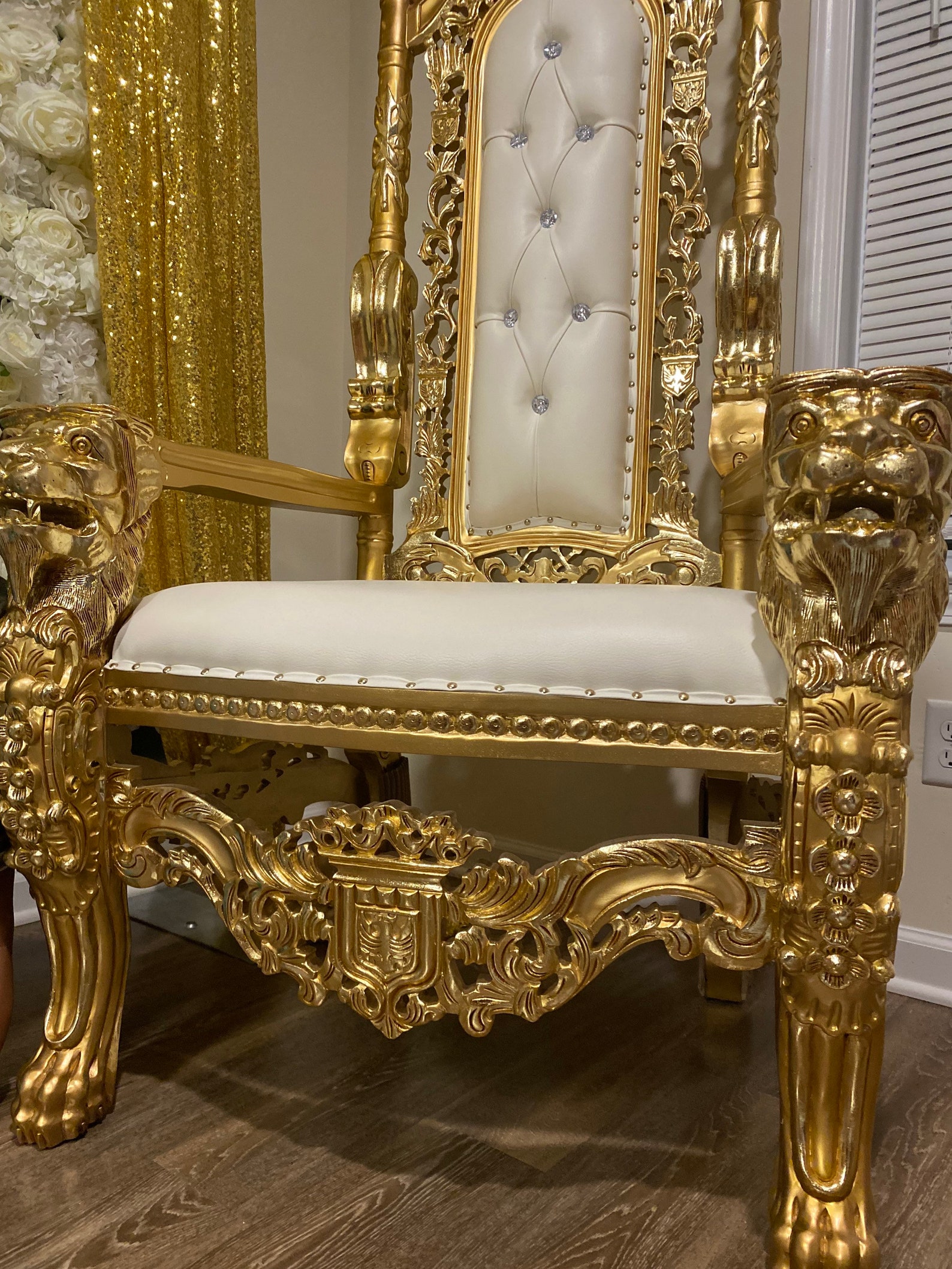 Set of 2 Wedding Throne Chairs Bridal. Hairs king and Queen - Etsy