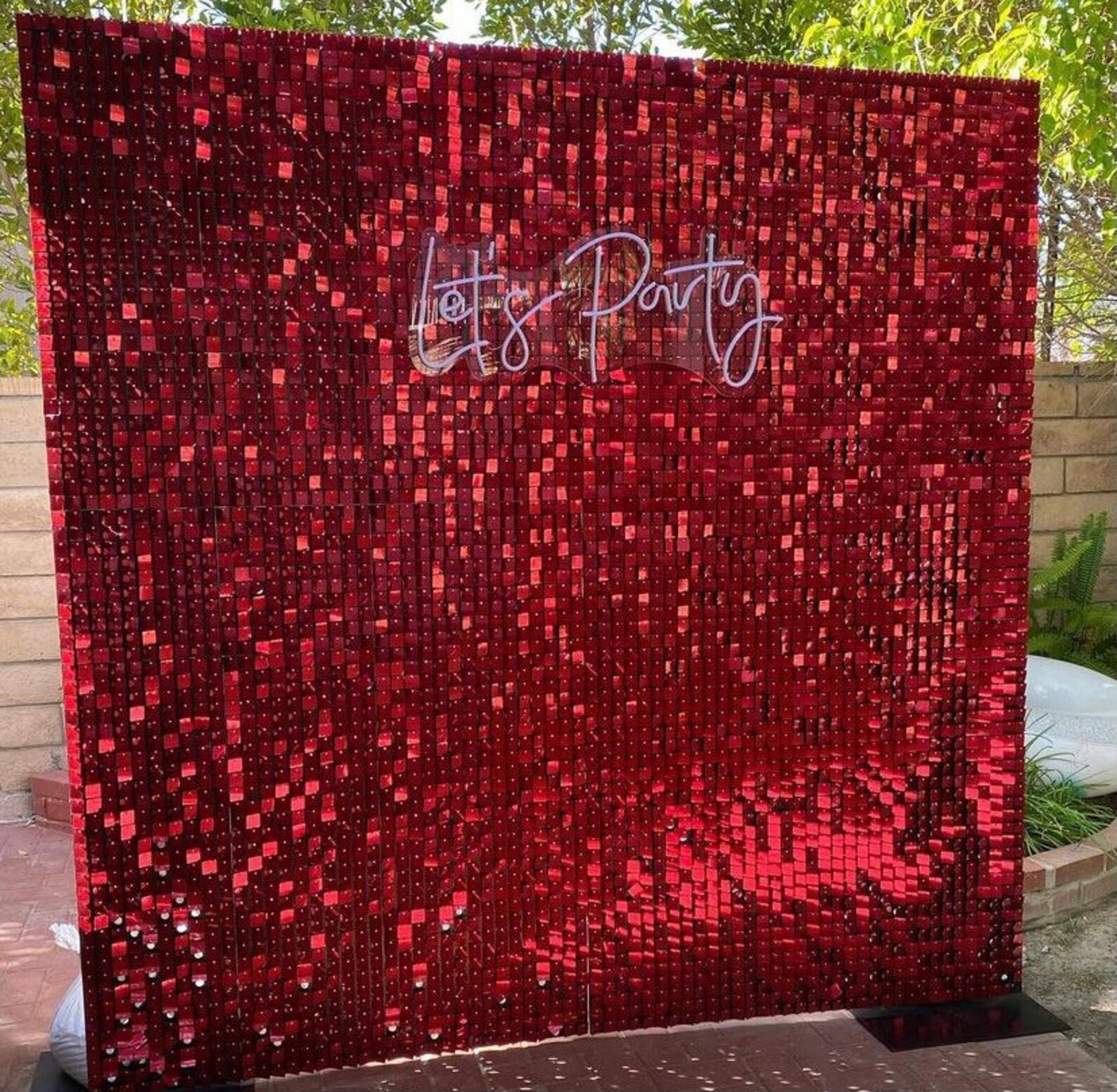 8’x8’- Red Shimmer Wall |shimmer Backdrop | Sequin Wall - Etsy
