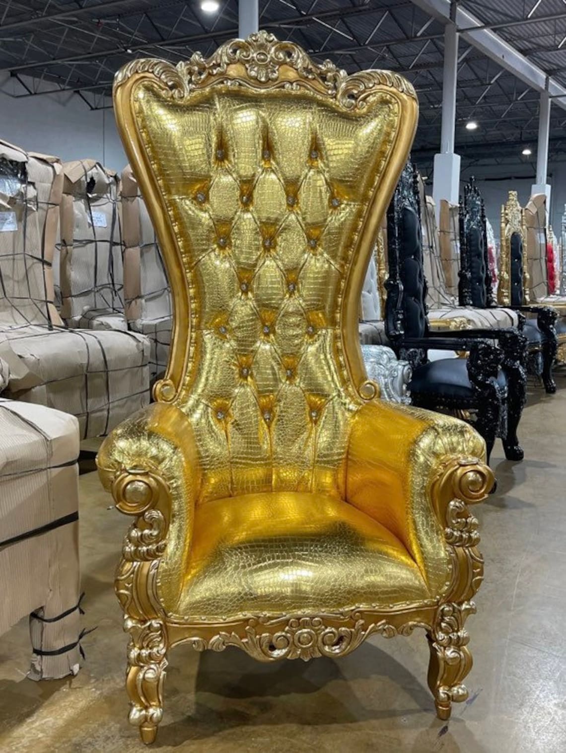 1 Gold Throne Chair Handmadebridal Chair exotic Thrones - Etsy