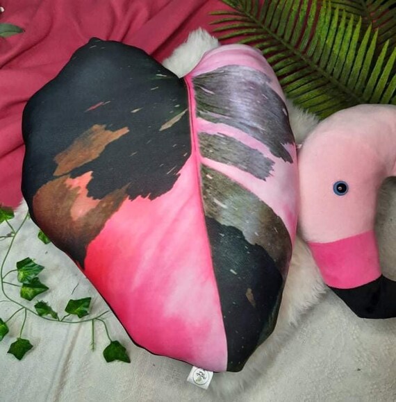 Philodendron Pink Princess Pillow - Etsy