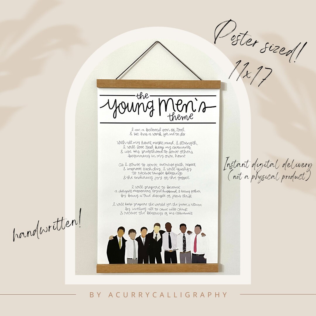 Young Men's Theme JPG, YM Theme Poster, Printable Aaronic Priesthood ...
