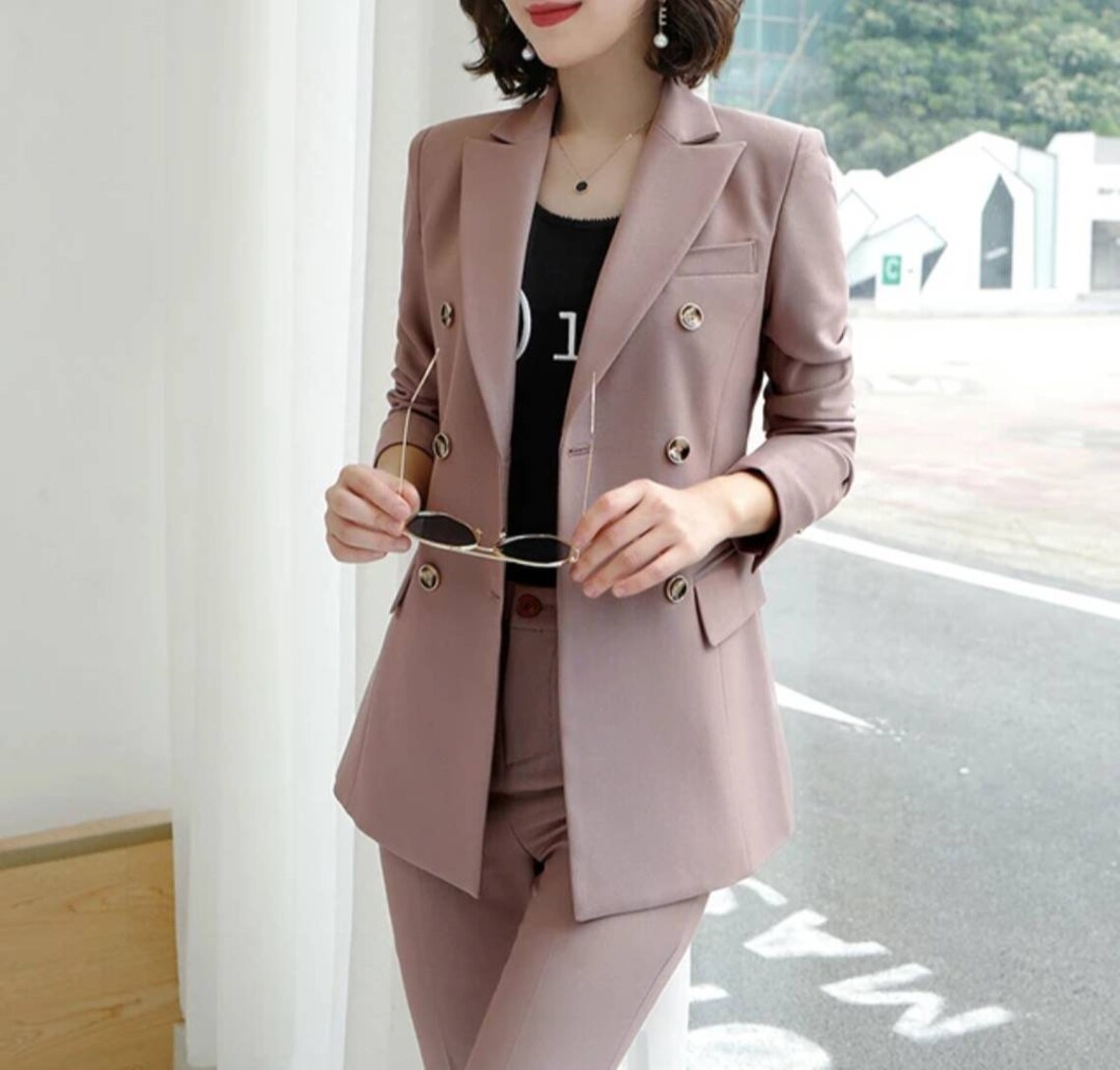 Pink Suit for Women/two Piece Suit/top/womens Suit/womens Suit - Etsy
