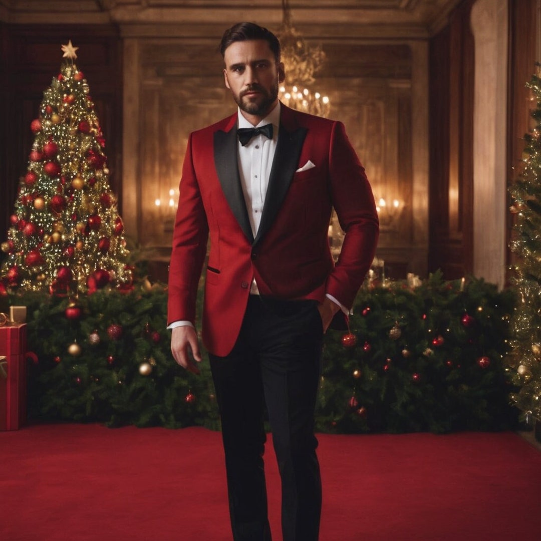 Classic Red Two-piece Tuxedo Suit for Men Dinner Suits - Etsy