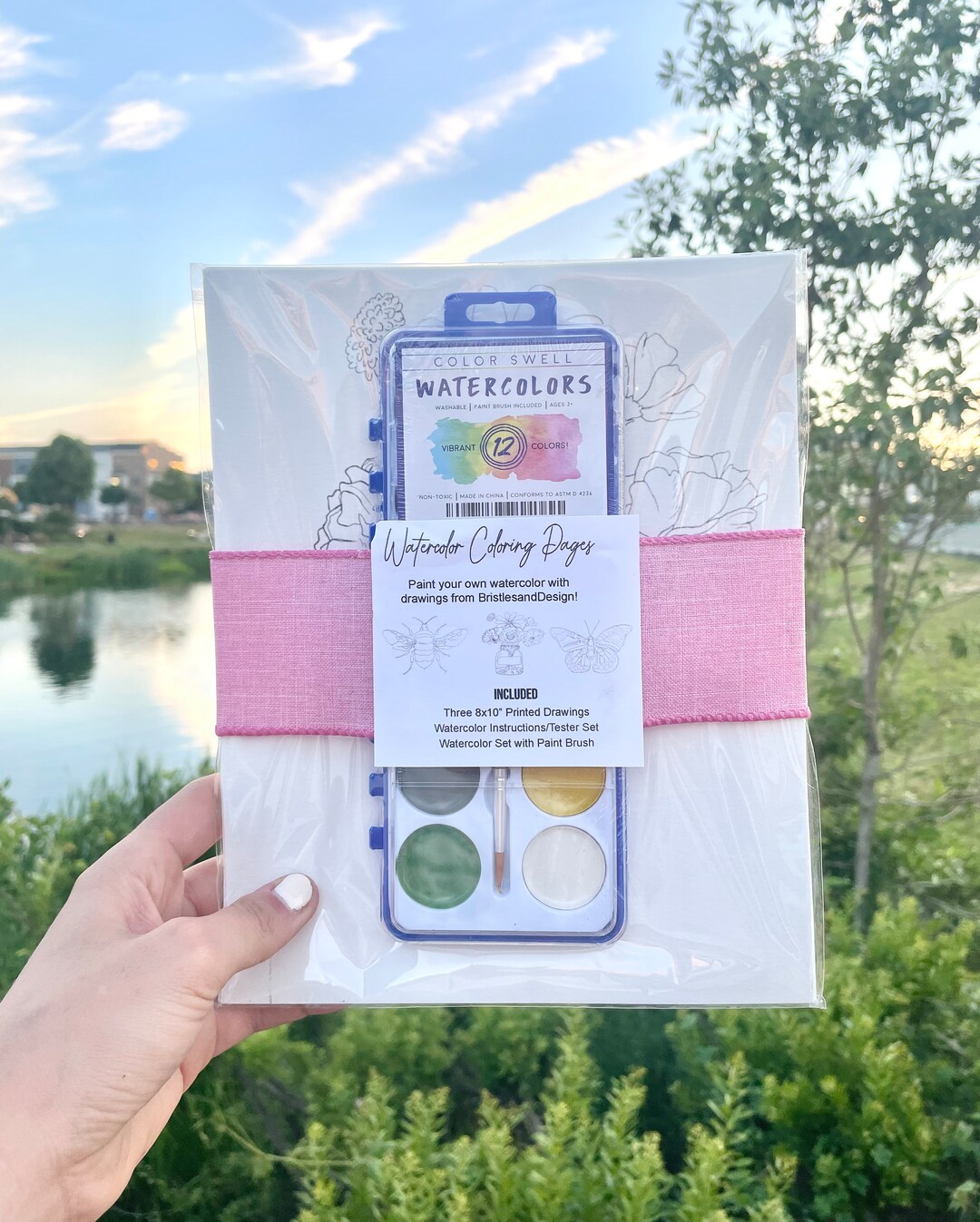 Watercolor Paint Kit Spring Themed Watercolor Set Paint at Home Self ...