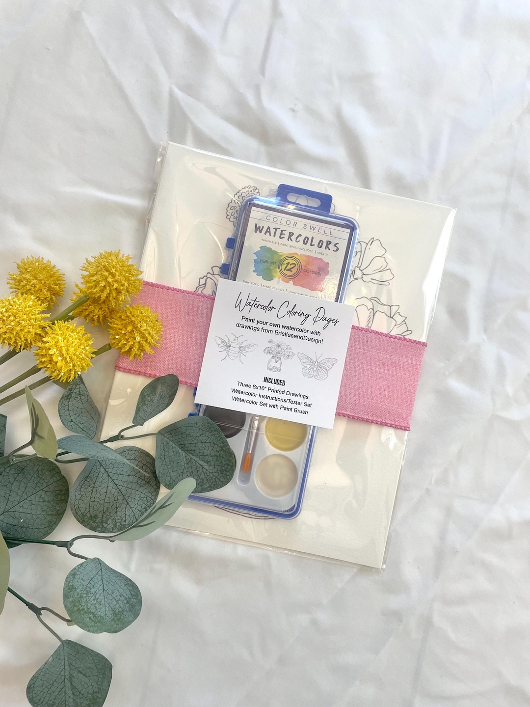 Spring-themed Watercolor Paint Kit | DIY Painting Set for Beginners ...