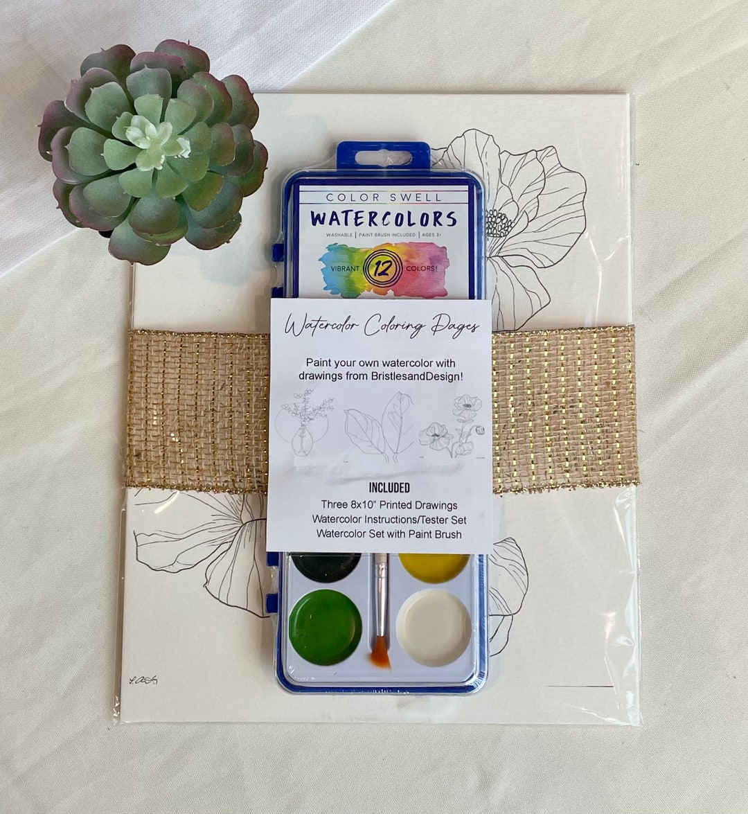 Floral Watercolor Paint Kit | DIY Art Set for Adults & Beginners ...