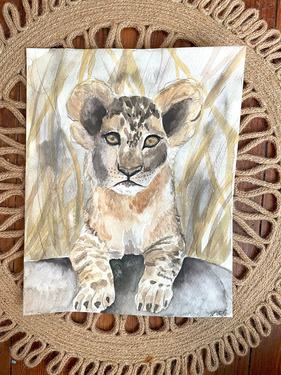 Print Watercolor Home Decor Print Lion Cub Decor Nursery Decor Print ...