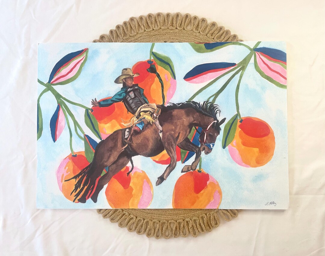 Western Cowboy Print | Rodeo Print | Home Decor Print | Wall Art Print ...