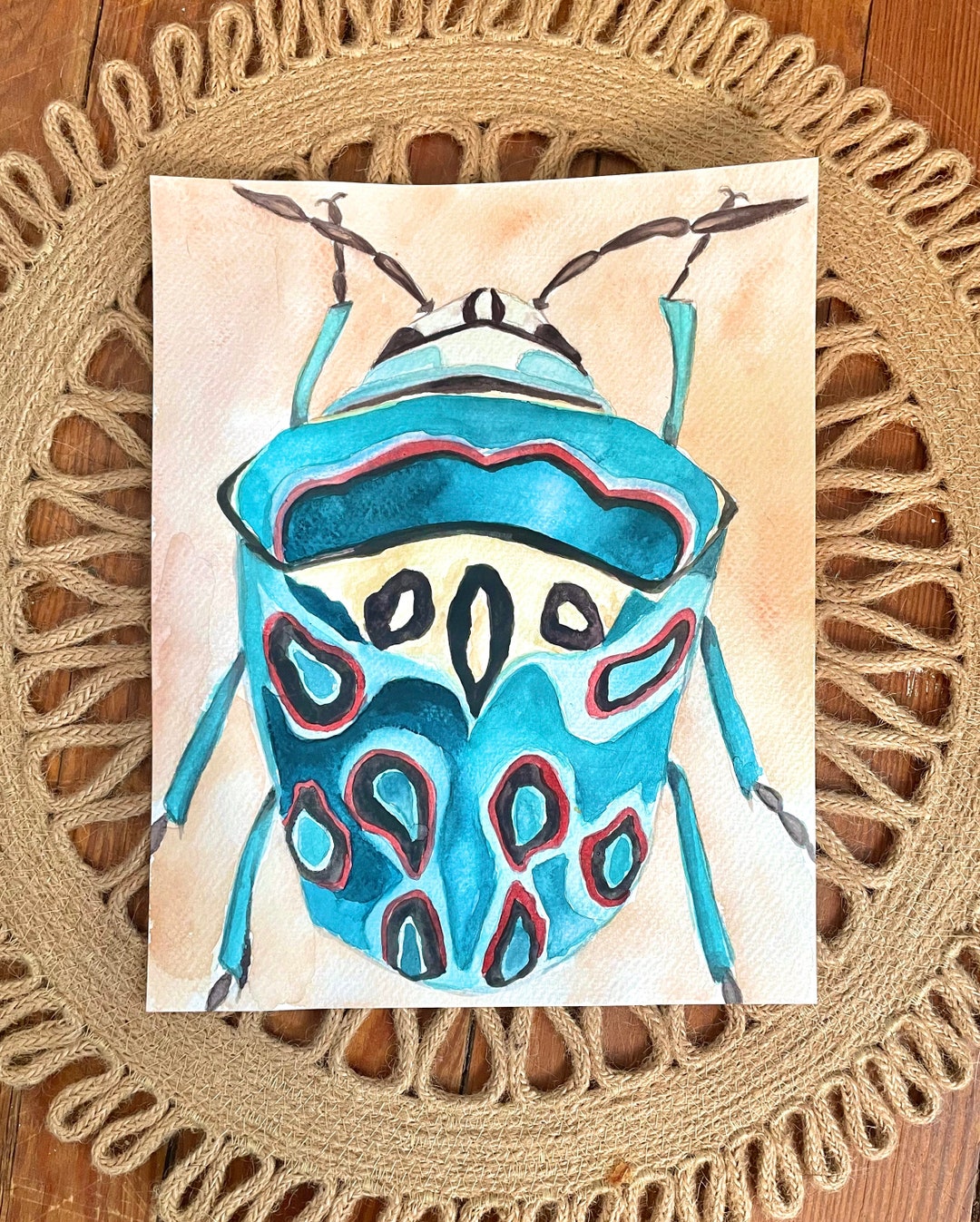 Picasso Bug Watercolor Original Art Home Decor - Etsy