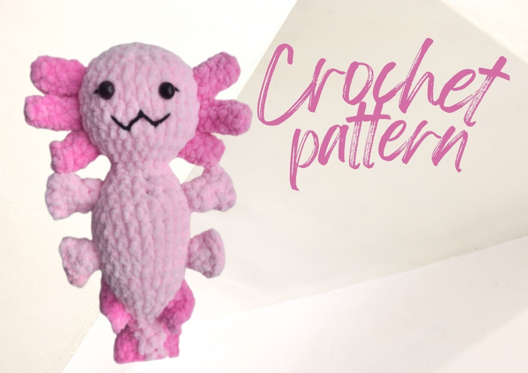 DIY, Plush Axolotl, Hero From Minecraft, Crochet Toy Pattern - Etsy