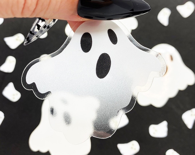 Ghost Sticker - Transparent Sticker - Vinyl Sticker - Die Cut Sticker ...