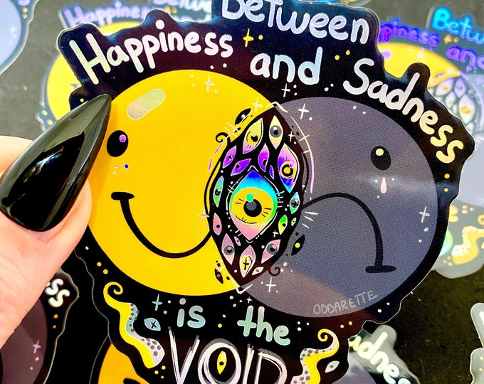 Edgy Emotions Sticker Holographic Sticker Vinyl Sticker Die Cut Sticker ...