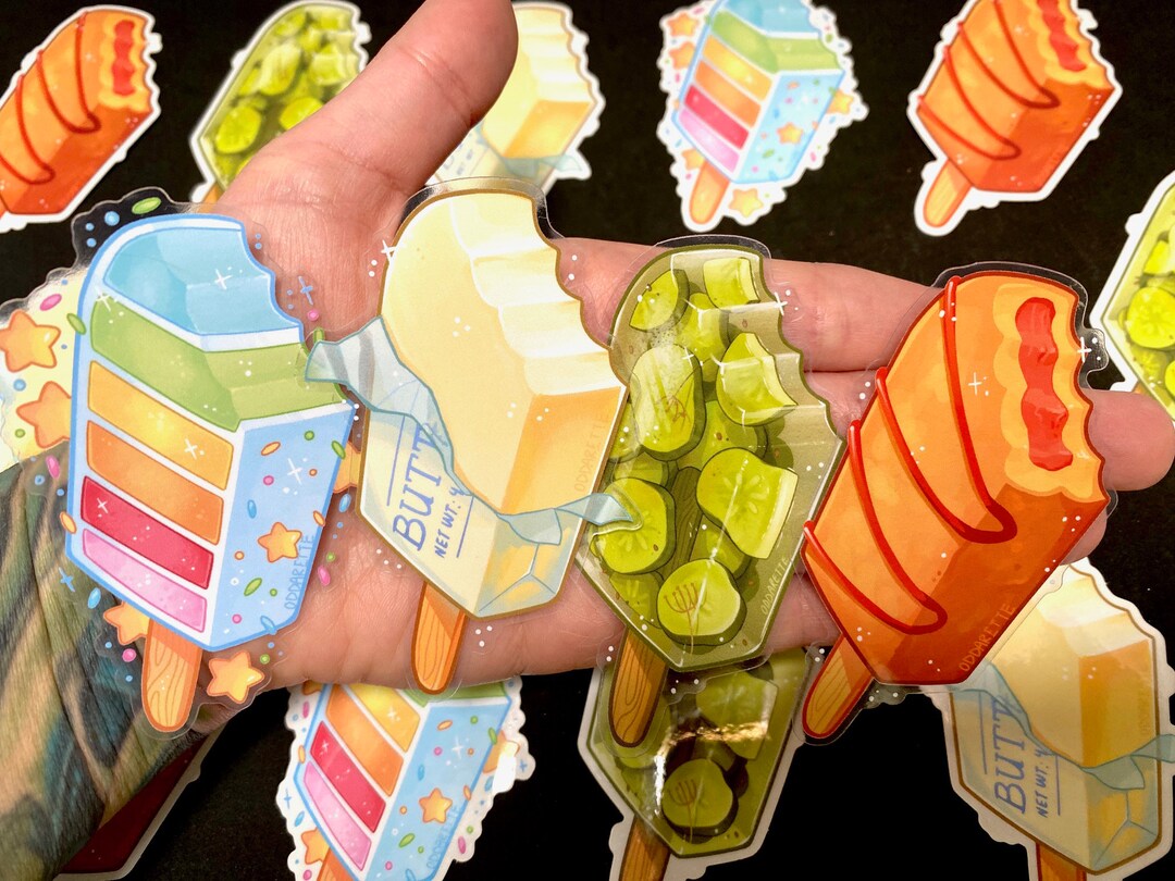 Popsicle Stickers Transparent Stickers Popstickles - Etsy