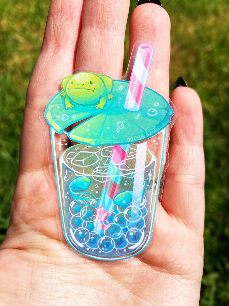 Cursed Boba Transparent Stickers Series 2: Frog, Chicken, Salmon ...