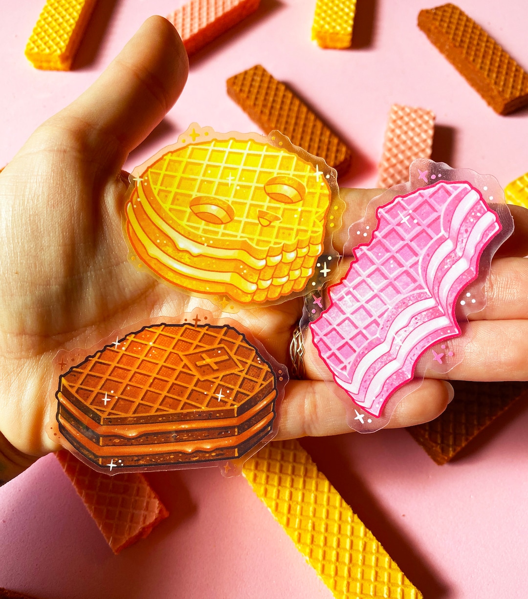 Spooky Wafer Cookie Stickers - Strawberry - Vanilla - Chocolate ...