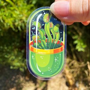 Botany Pills Stickers: Transparent Plant Terrarium Stickers - Human ...