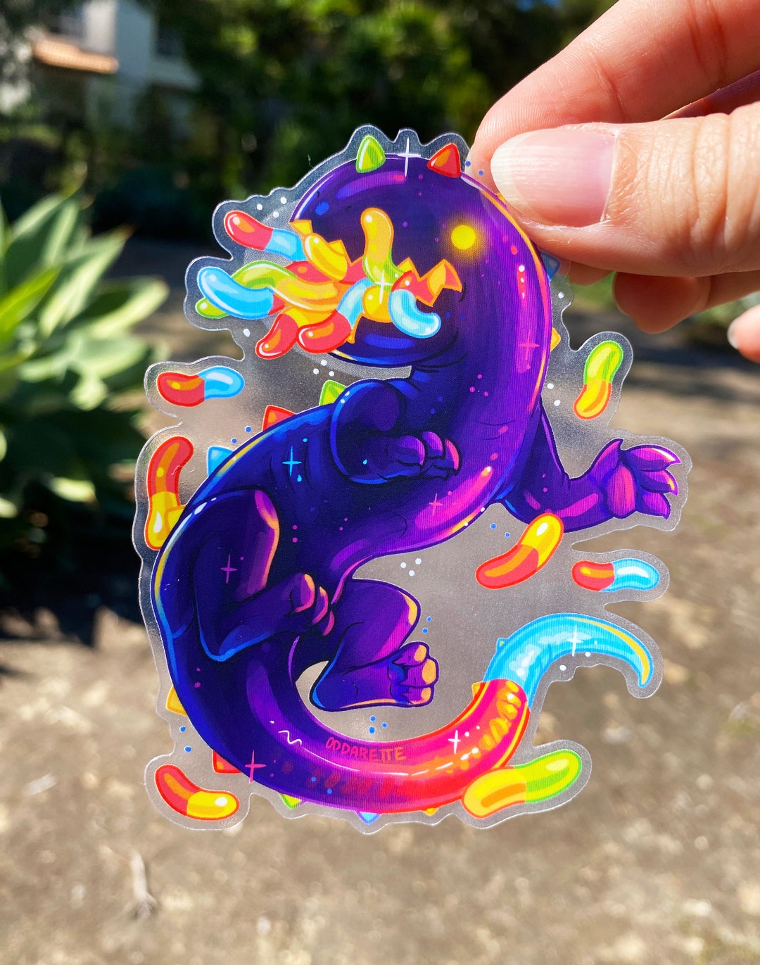 Gummy Worm Monster Sticker: Transparent Candy Gore Sticker - Human Made ...